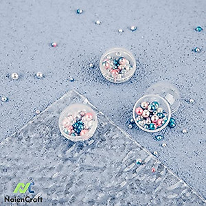 NaienCraft, Pack of 200 1 Inch Vending Machine Capsules Empty Clear Round Capsules for Prizes Gift