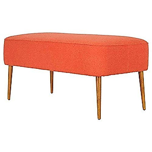 Safavieh Mercer Collection Clara Retro Orange Wool Bench