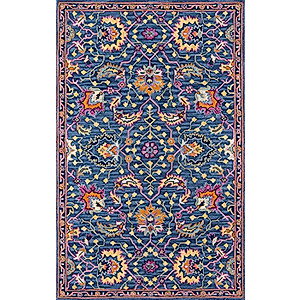Momeni Ibiza Wool Area Rug, 6' X 9', Blue