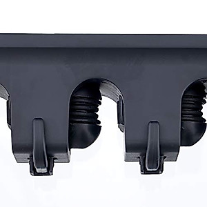 Mop & Broom organizer 3-Slots (Black 2-Pack)