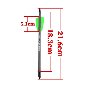 ZSHJGJR 7.5" Crossbow Bolts Carbon Arrows with 2 inch Green Vanes and 100 Grain Removable Tips for Outdoor Hunting Bow Shooting Practice 6/12 Pack (6pcs arrows + 6pcs broadheads)