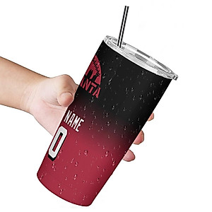 Custom Car Tumbler,Tumblers Stainless Steel 20.8oz,Personalized Football Cup,Sports Travel Coffee Mug,Customized Presents Gifts for Mother's Day Friends Fan Players Coach Lovers,Custom Number and Name