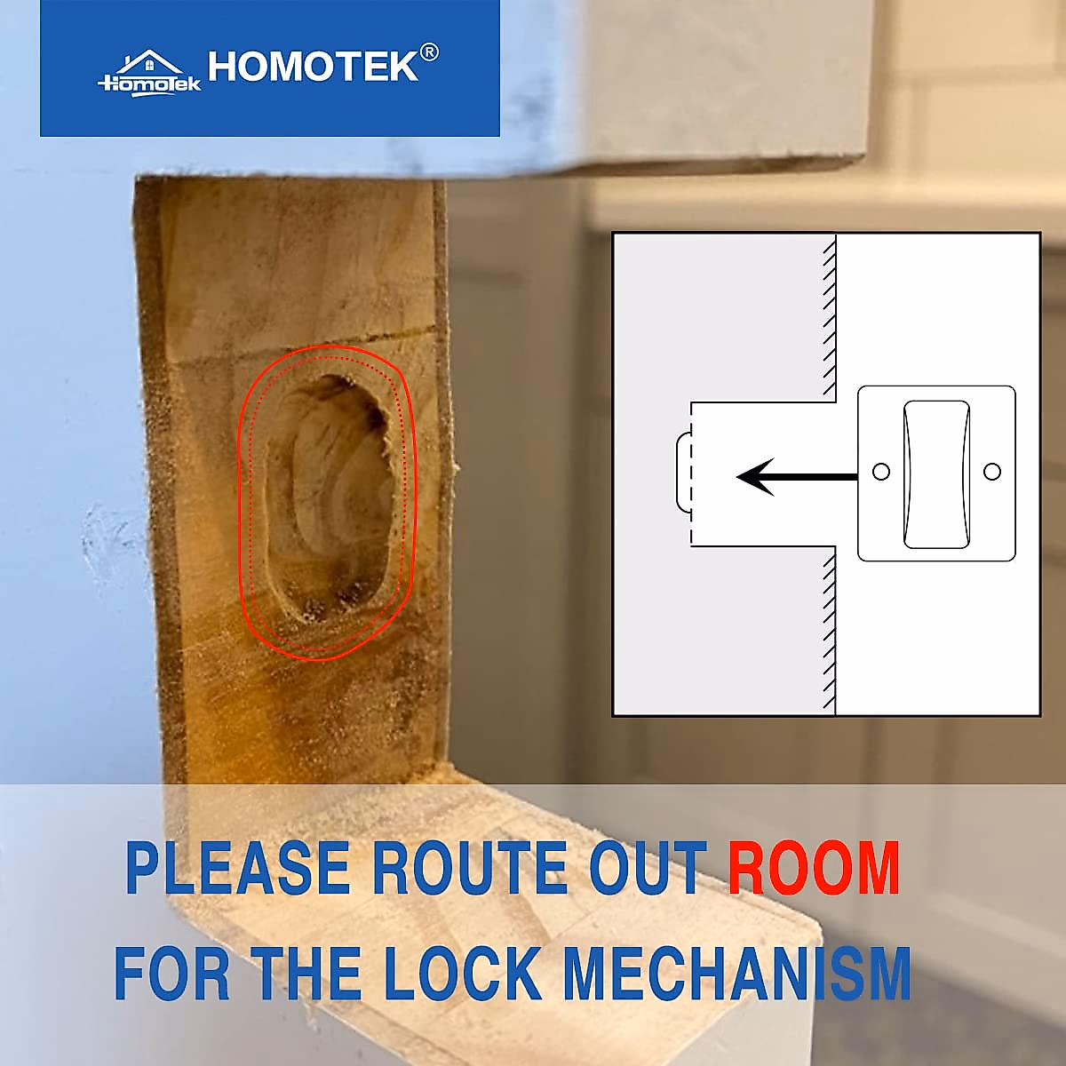 HOMOTEK 2 Pack Privacy Pocket Door Lock Hardware with Pull - Replace Old Or Damaged Sliding Door Locks Quickly and Easily, 2-3/4”x2-1/2”, for 1-3/8” Thickness Door, Brushed Nickel