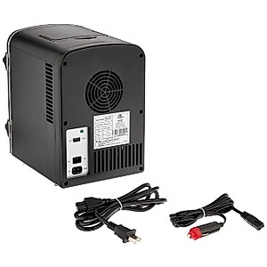 RCA RMIS129-MINT Mini Fridge, Mint, 0.15 cubic feet & Mini Retro 6 Can Beverage Refrigerator-Black, RMIS129-BLACK, 0.15 cubic feet