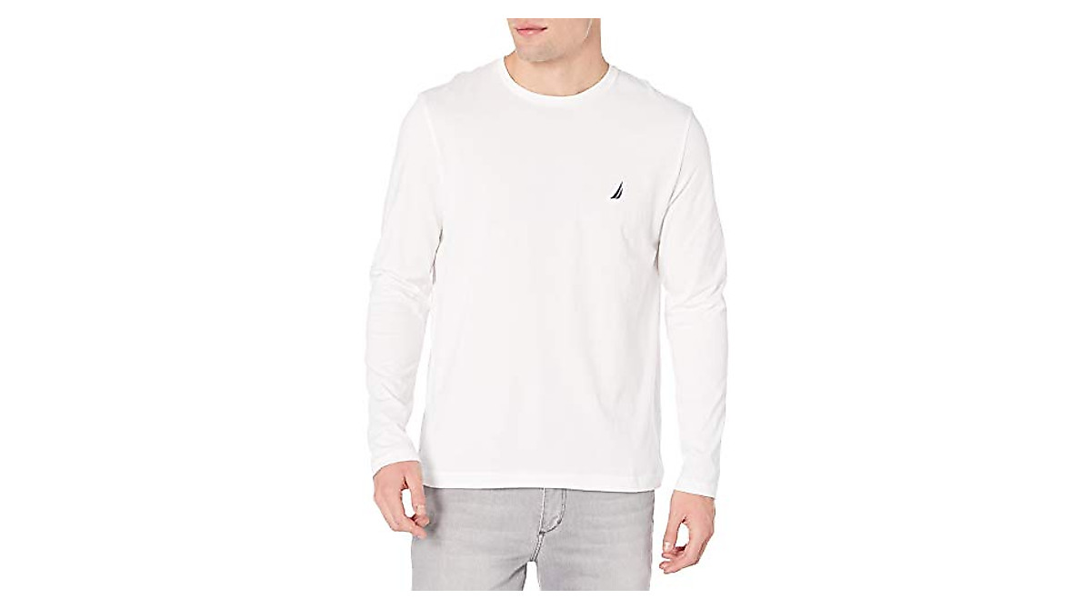 Buy Nautica Men's J-Class Long Sleeve T-Shirt in White