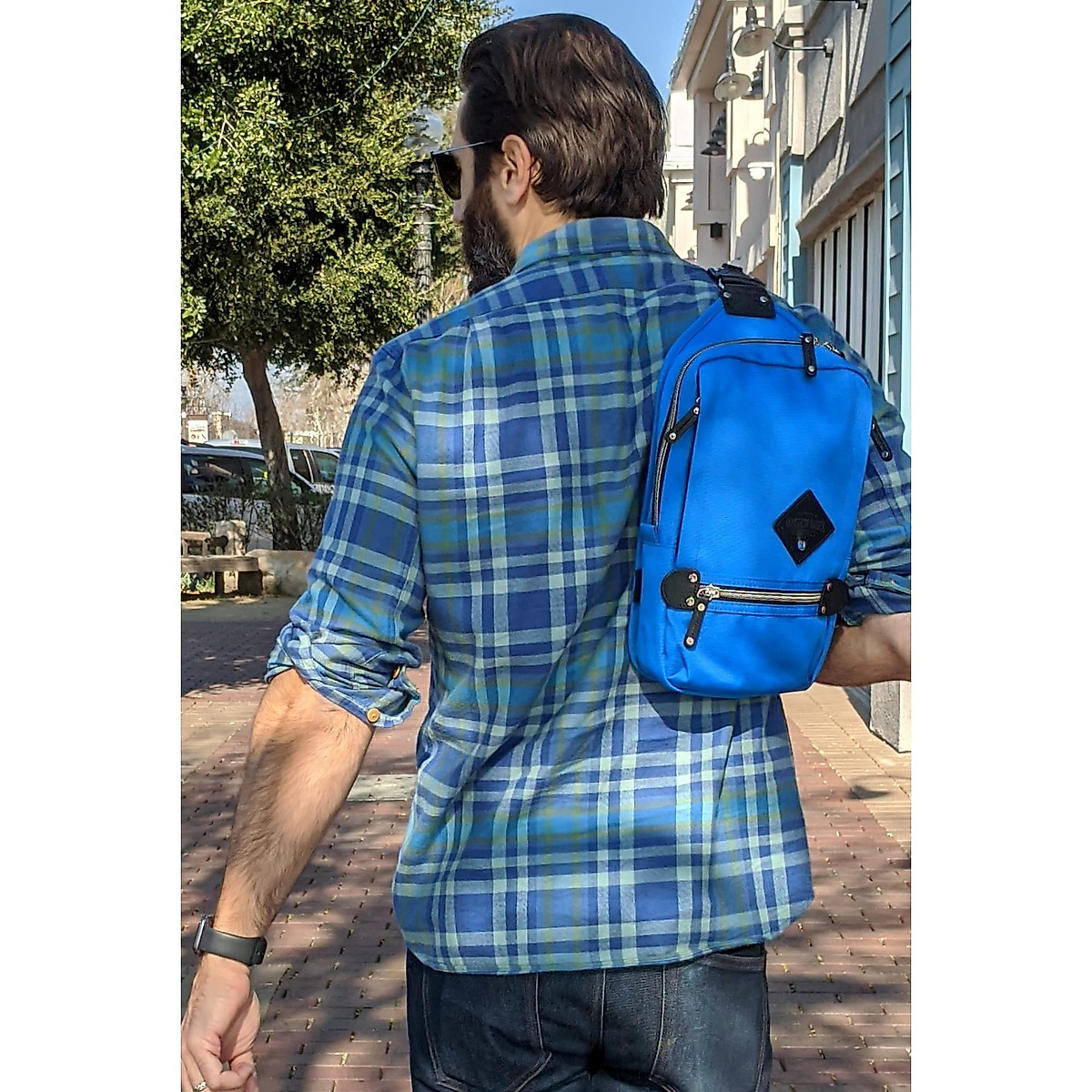 IPPINKA Harvest Label - Sling Pack Cordura - 3 Zippers - Blue
