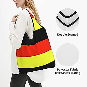 allgobee Kitchen Reusable Grocery Bags German-Flag-Germany Shopping Bags Washable Foldable Carry Pouch Tote Gift Bags Durable