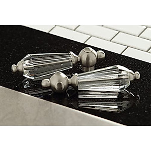 Kingston Brass KB1758WLLBS 8" Centerset Kitchen Faucet with Brass Sprayer, 8-5/8" in Spout Reach, Brushed Nickel