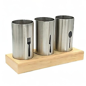 WSKC 4PC Flatware Caddy Holder Stainless Steel