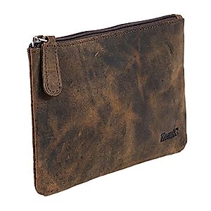 Leather Pencil pouch pen case zippered pencil case Sleeve Elegant and pratical gift for artists. Perfect for office,college by KomalC