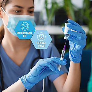 JOSEN Disposable Nitrile-Vinyl Blend Exam Blue Gloves, 1000 PCs, Medical Grade,Latex-Free, Powder-Free, Non-Sterile (1 case (1000 pcs), XL)