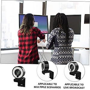 Hoement Camera Live Streaming Webcam 480p Webcam USB Recording Webcam Video Calling Webcam Desktop Computer Live Webcam Desktop Webcam with Microphone Aluminum Shell Laptop 1080p