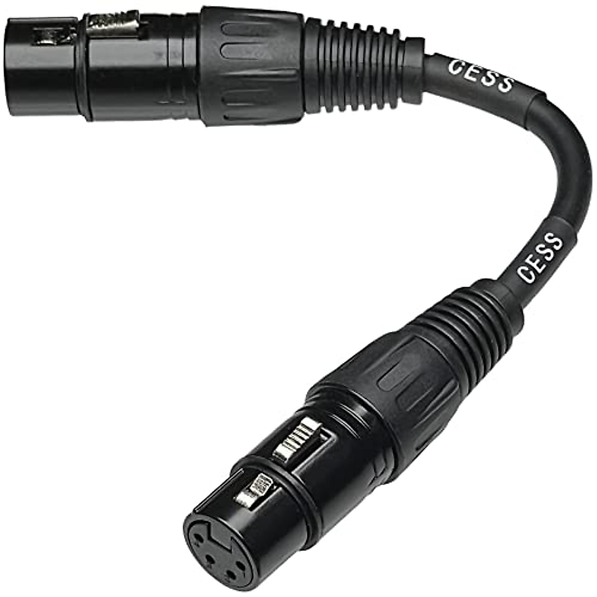 CESS-245-4i Balanced 4-Pin XLR Female to Female, Headphone Audio Coupling/Gender Change Cable, Single (4 Inches)
