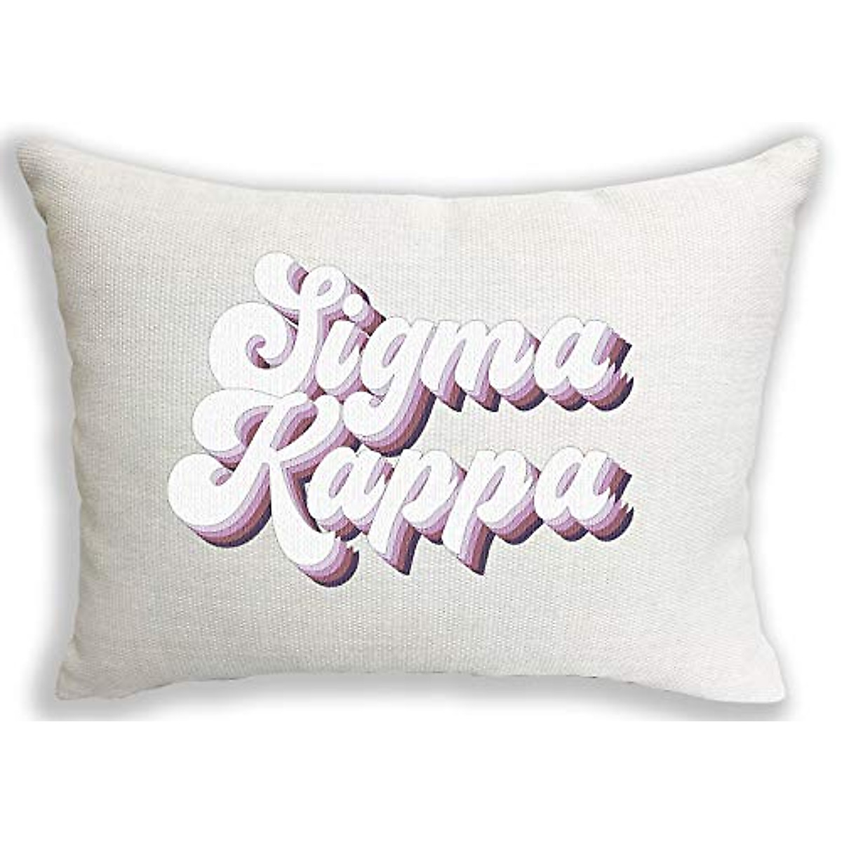 Sorority Shop Sigma Kappa Pillow – Retro Design, 12" x 16" Lumbar Pillow Sorority