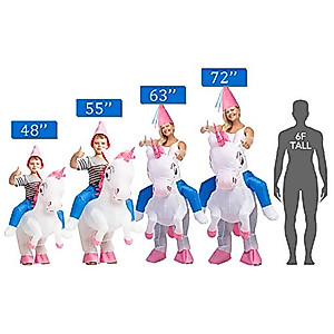 GOOSH Inflatable Unicorn Costume for Kids Halloween Costumes Boys Girls 55IN Funny Blow up Costume for Halloween Party Cosplay