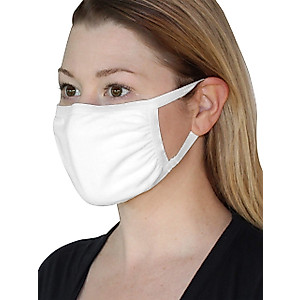 Fruit of the Loom Reusable Cotton Face Mask (Pack of 50 - White)