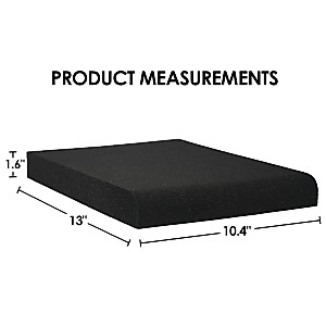 Studio Monitor Isolation Pads - Suitable for 6.5"- 8" inch Speakers - Large Speaker Isolation Pads Fit Most Desktops - High-Density Acoustic isolation Foam - Angled Speaker Foam Stand - 2 Speaker Pads