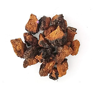 Chaga Mushroom Chunks - 8 ounce, 100% Wild Harvested with Black Top Crust, Premium Tea Chunks - Antioxidants, Healthy Drinks