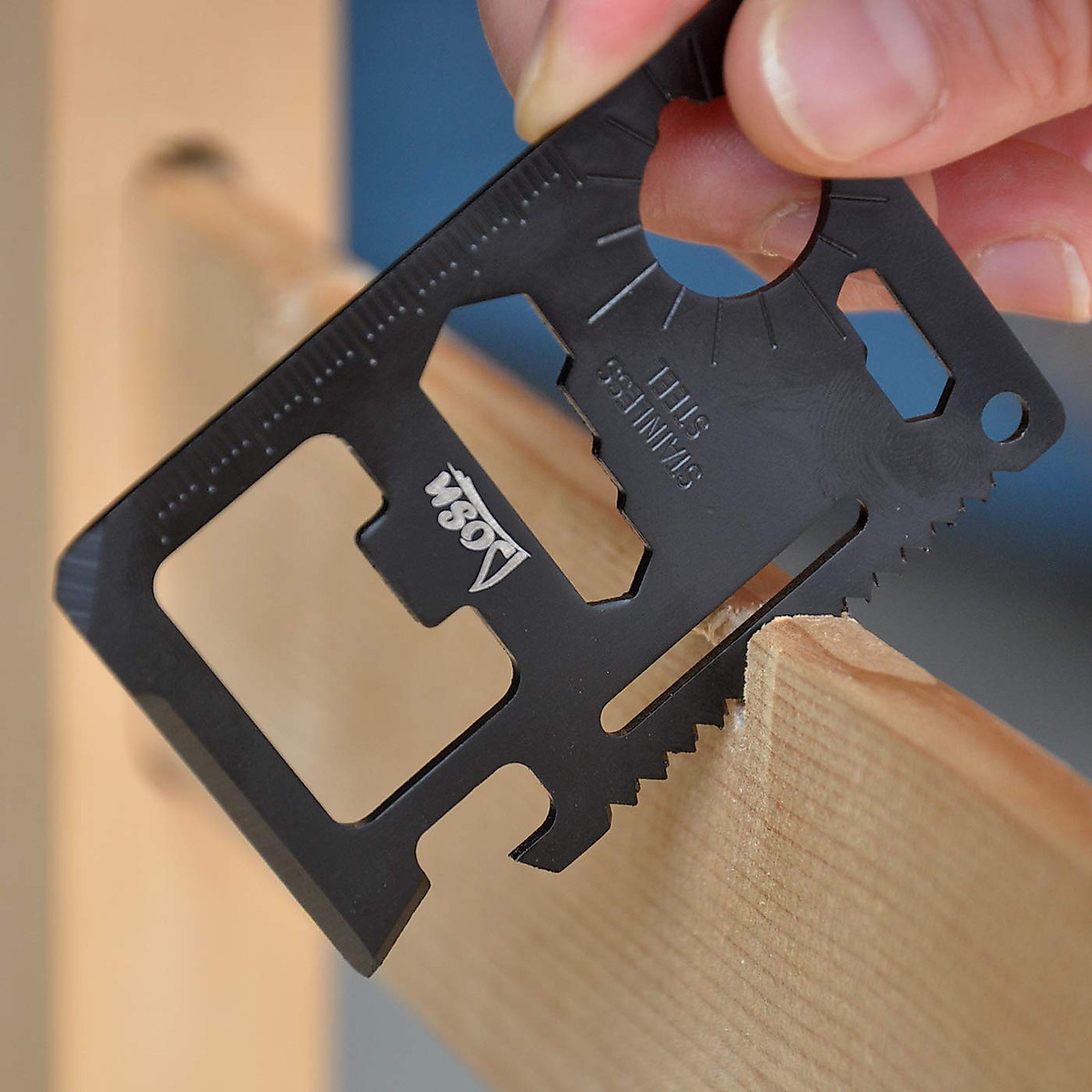 Cool Unusual Gadgets Gifts for Men 11-in-1 Wallet Multitool Tool All in One EDC tools (GOLD 11-in-one)