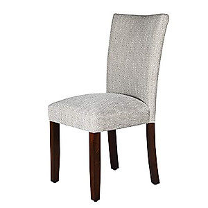 HomePop Parsons Classic Upholstered Accent Dining Chair, Single Pack, Light Grey