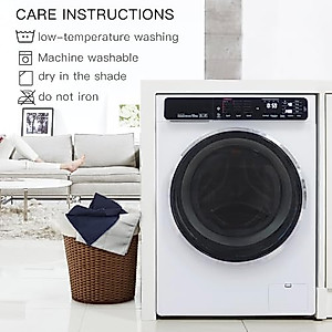 Airensky Kitchen Essentials Dish Towels 6-Piece Value Set - Waffle Design, Reusable Cleaning Cloths, Soft, Ultra-Absorbent, Nonstick Oil and Quick Drying - 12x12 Inches (3 Navy, 3 Gray)