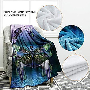 Jekeno Dreamcatcher Blanket Print Throw Blanket Lightweight Blanket Perfect for Couch Sofa Travelling 50"x60"