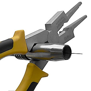 Strong Hand Tools PM12 Deluxe MIG Welding Plier, 8", Rounded & Flat Face Hammer, Fine & Coarse File, Side Pull V-Notch, Retention Chain, Ergonomic Grip