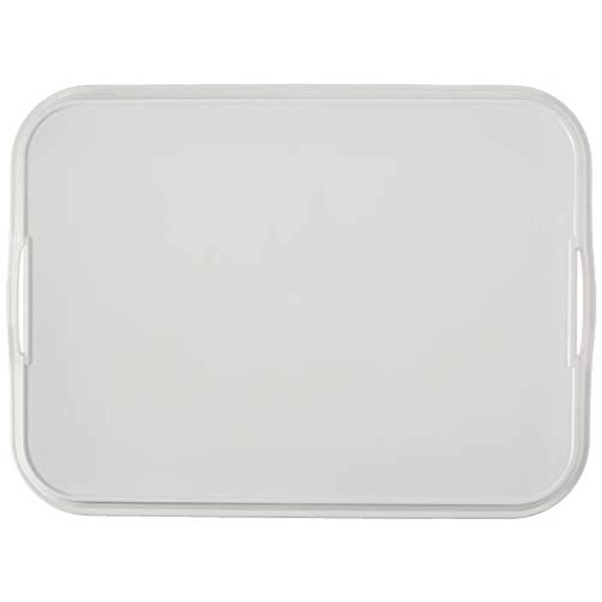 Hutzler Melamine Serving Tray with Handles, 20" x 15", White