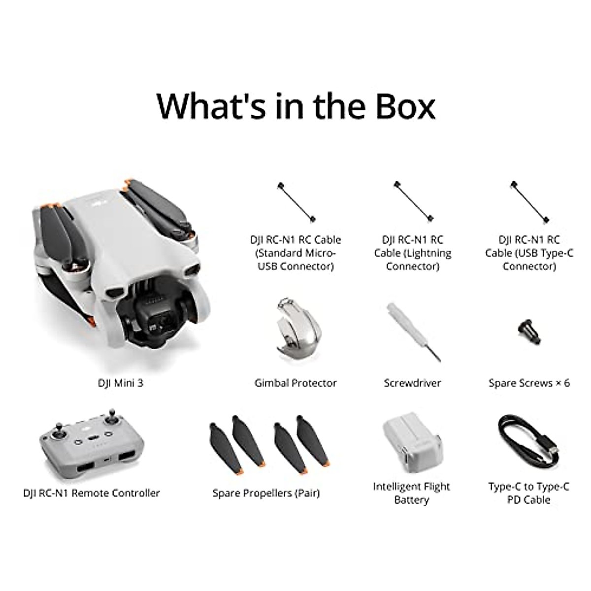 DJI Mini 3 - Lightweight and Foldable Mini Camera Drone with 4K HDR Video, 38-min Flight Time, True Vertical Shooting, and Intelligent Features