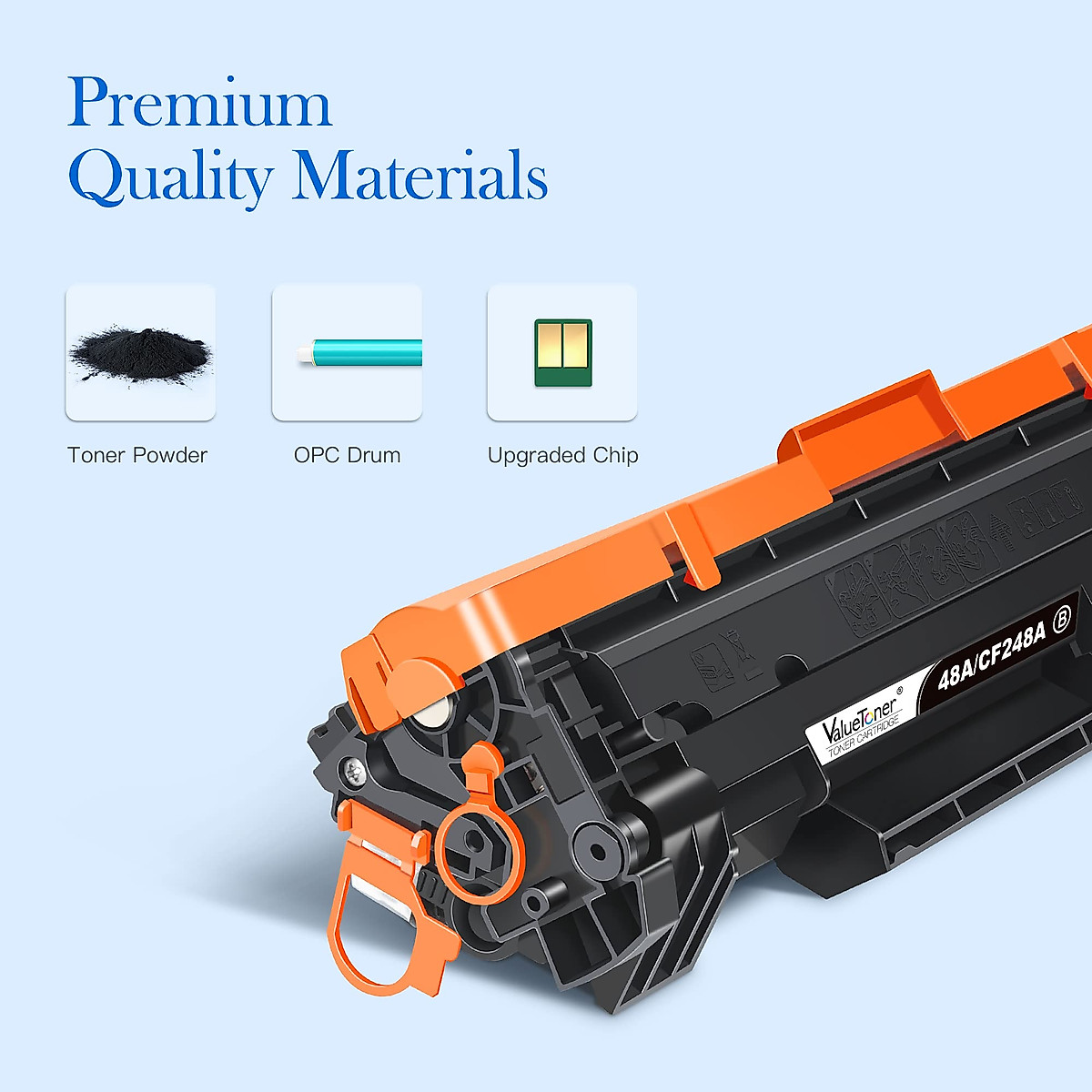 Valuetoner Compatible Toner Cartridge Replacement for HP Laserjet 48A Black Toner Cartridge 48A CF248A Used for Laserjet Pro M15w M16a M15a M16w MFP M31w M30w M29w Laser Printer (Black, 4 Pack)