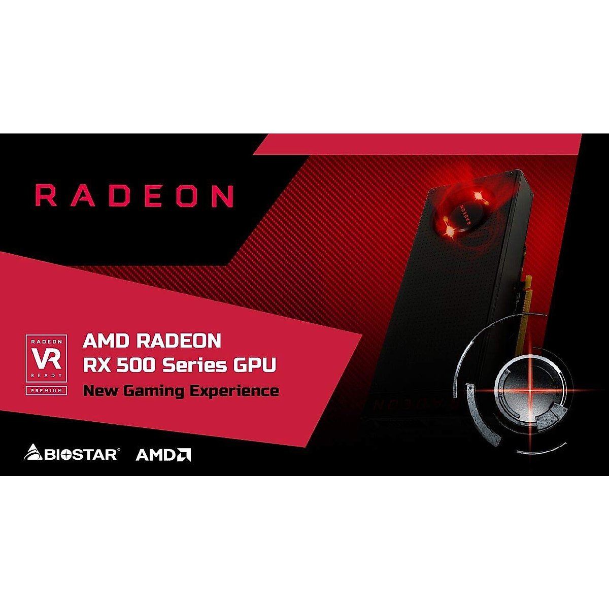 Biostar Radeon RX 550 4GB GDDR5 128-Bit DirectX 12 PCI Express 3.0 DVI-D Dual Link, HDMI, DisplayPort. Gaming Edition VA5515RF41-TBMRA-BS2