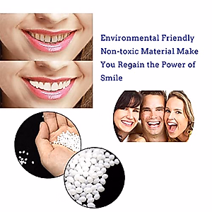 Tooth Filling Thermal Beads Do it Yourself Moldable False Teeth for Temporary Tooth Repair the Missing and Broken Tooth Replacement Kit(2 pack)