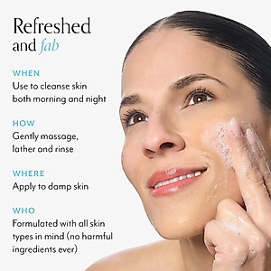 Bliss Fab Foaming 2-In-1 Cleanser and Exfoliator with Bamboo Buffers - 6.4 Fl Oz - Oil-Free Gel Face Wash - Makeup Remover - Vegan & Cruelty Free