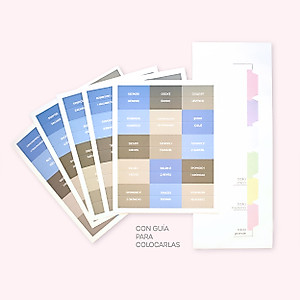 PEZ DE PAPEL Pestañas para Biblia Católica, en español. Catholic Bible Tabs, in spanish (Blue and gray)