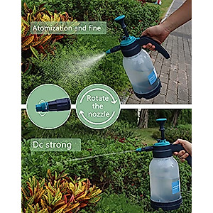 0.5 Gallon Hand Pump Sprayer, Hand Held Garden Sprayer, Water Spray Unit with Adjustable Nozzle and Extra Extended Spray
