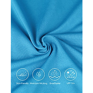 baleaf Mens Shirt UV SPF Hoodie Shirt UPF 50+ Sun Protection T-Shirts with Mask Rash Guard Fishing Lightweight,02-Blue, 3X-Large, Long Sleeve