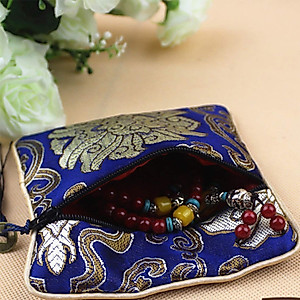 NHW EAVOQLB 16 pcs traditional brocade bag embroidery bag jewelry bag Shu Jin fringed Wallet Zipper jewelry bag value set