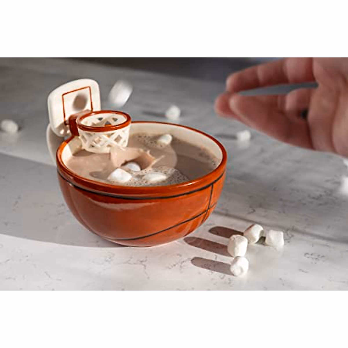 MAX'IS Creations | The Mug with a Hoop| Coffee & Hot Chocolate Mug, Cereal, Soup Bowl Cup | Novelty Gift Basketball Accessories for Sports Coaches, Dad, Mom, Basketball Gifts for Boys 8-12 & Girls