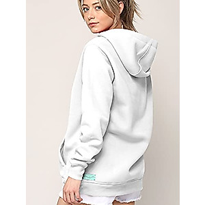 Made By Johnny WSK2375 Hoodie Hoody with Airpods Strap Anti-Lost Leash String - Compatible with Airpods Pro/2/1 M White