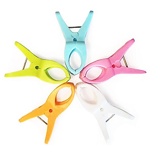 Beach Towel Clips for Beach Chairs Cruise Chairs,Towel Clips for Chairs,FULLINY 10 Pack Fort Clips Beach Chair Clips,Plastic Clips with Excellent Pinching Power to Keep Towels from Blowing Away