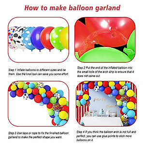 Amandir 152Pcs Toy Inspired Story Balloons Arch Garland Kit, Cow Pattern Cloud Yellow Red Blue Green Confetti Latex Balloons for Kids Toy Inspired Story Theme Birthday Party Supplies Decorations