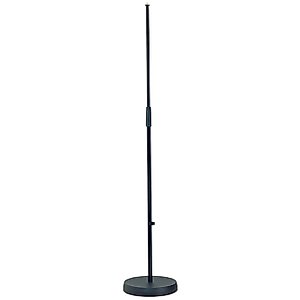 K&M König & Meyer 26000.500.55 Microphone Stand - Heavy Round Base Adjustable Height - Professional Grade - German Made - Black
