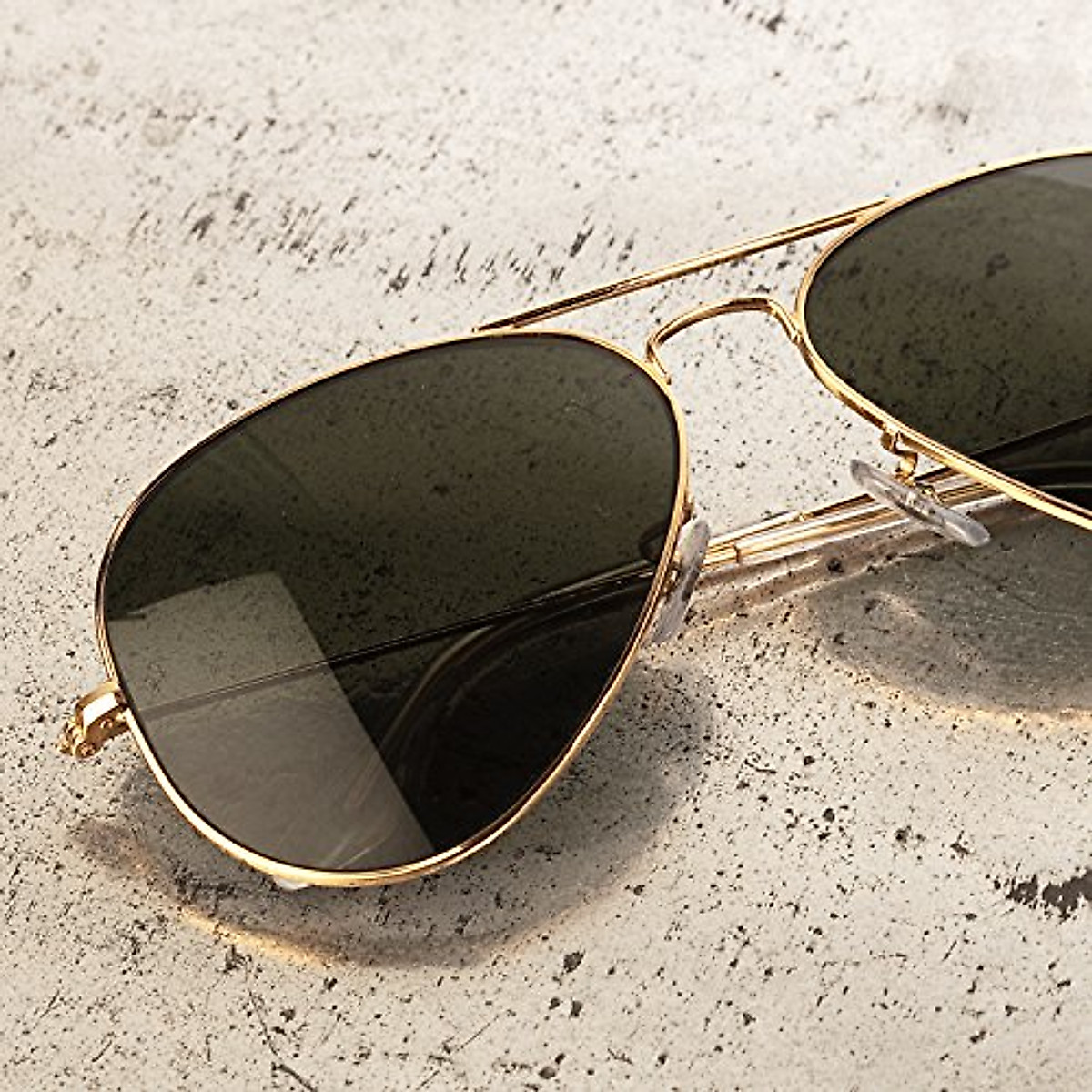 Big Mo's Toys Gold Dark Aviator Sunglasses Shades – 70’s Style Adult Aviators Costume Glasses - 1 Pair