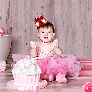 3 Pieces Galentine's Day Red Pet Party Crown, Reusable Crown for Dogs and Cats, Birthday Party Cat Kitten Headband, Adoption Celebration, Valentine's Day