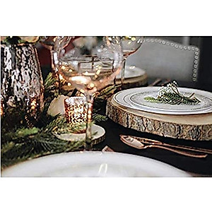 KARAVELLA (10) Pack 12-13 inches X Large Wood Slices for Centerpieces - Wood Centerpieces for Tables, Rustic Wedding Centerpiece, Natural Wood Slabs, Thin Slices