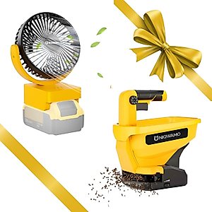 Uniqwamo Handheld Power Spreader/Jobsite Battery Operated Fan for Dewalt 18V/20V