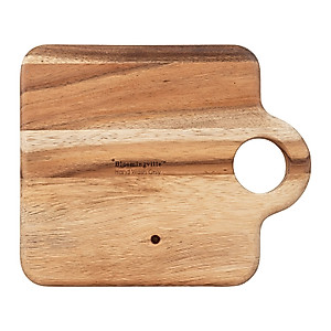 Bloomingville Square Suar Wood Cutting Board with Handle, Natural