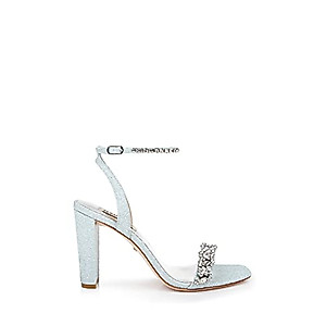 Badgley Mischka Women's TASMINE Heeled Sandal, Soft Blue, 9