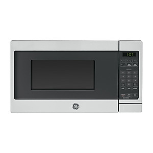 GE GCST07N1WSS Microwave Oven, 700-watt 6 Auto Cooking Settings, Kitchen Essentials for The Countertop, Dorm Room or Apartment, Child-Lock Technology 0.7 Cu. Ft, Stainless Steel
