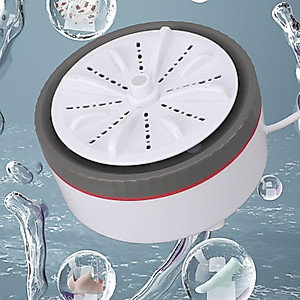 Mini Turbo Washing Machine, USB Portable Small Clothes Washer for Travel Business Trips, Timed Adjustable Laundry Washer for Underwear, Baby Clothes, Towels, Socks or Fruit Dish